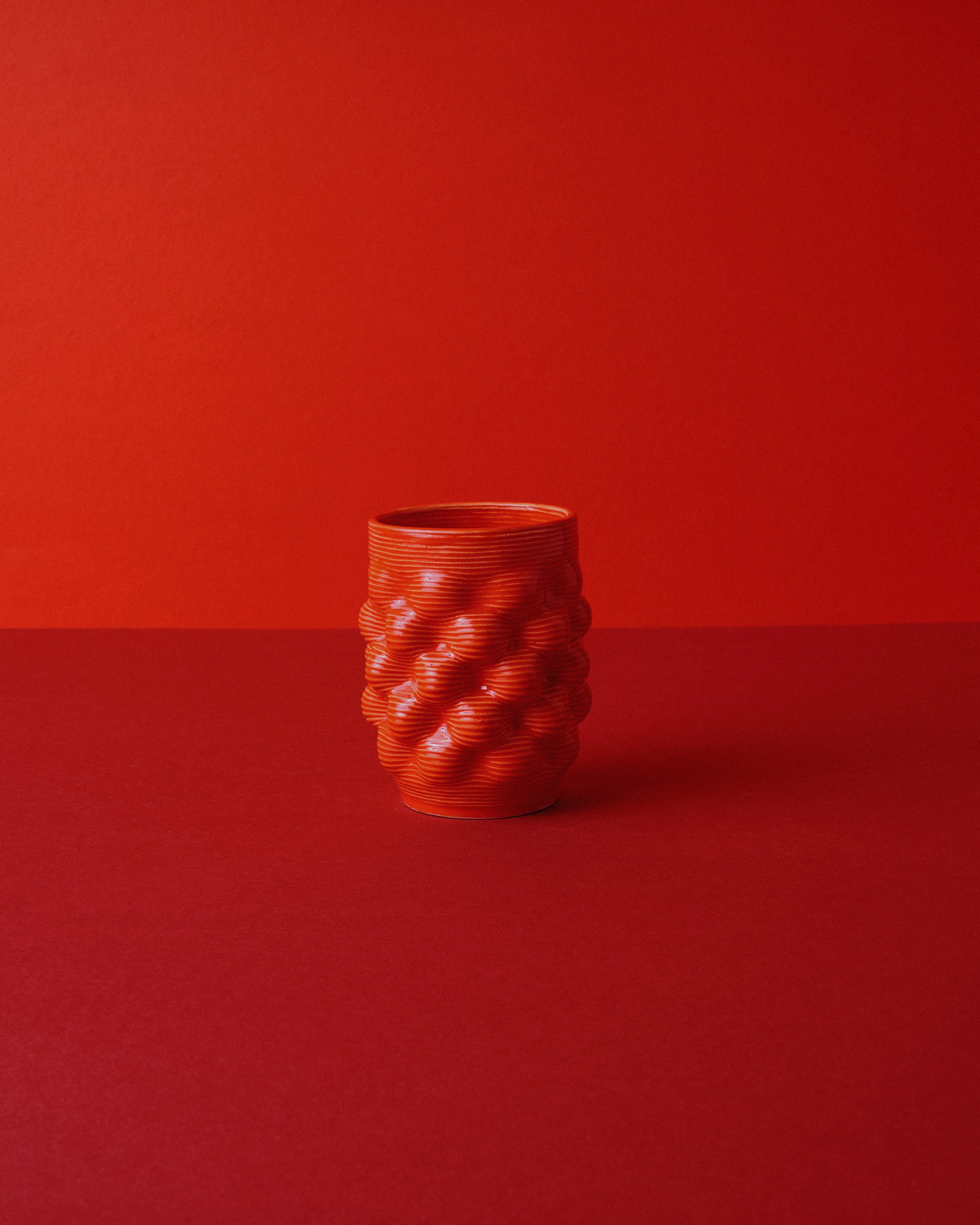 Ripple - Red 3d Printed Clay Cup – the loom lab